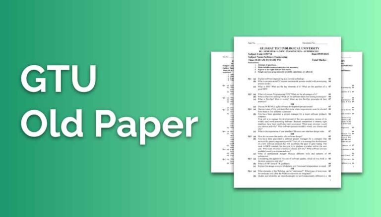 GTUSTUDY - GTU Old papers, Syllabus and Study Material